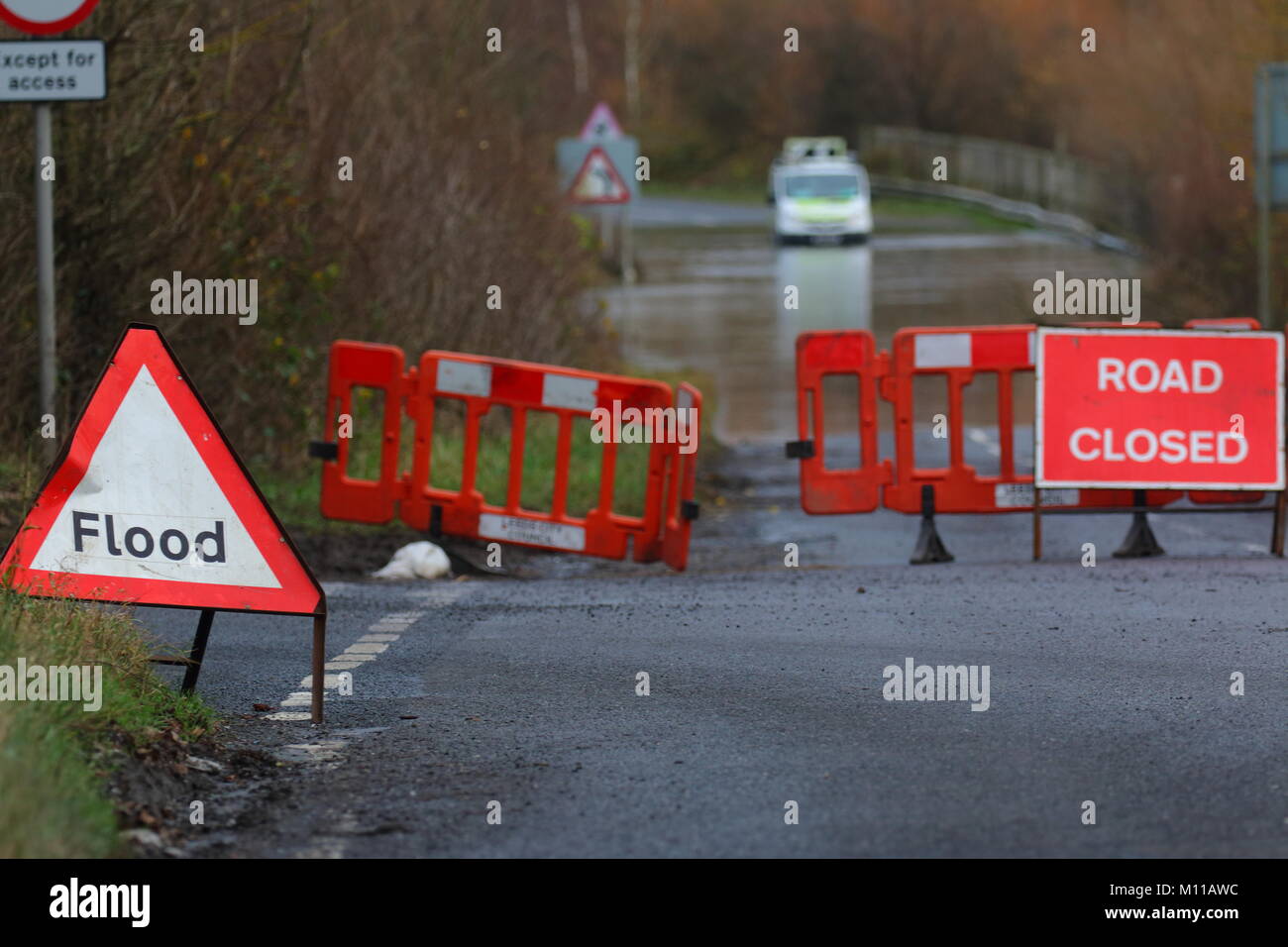 Stuck In Flood Water Stock Photo - Alamy