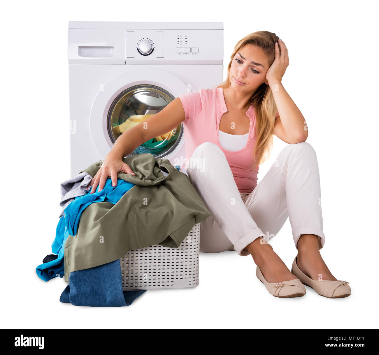 Washing machine near white Cut Out Stock Images & Pictures - Alamy