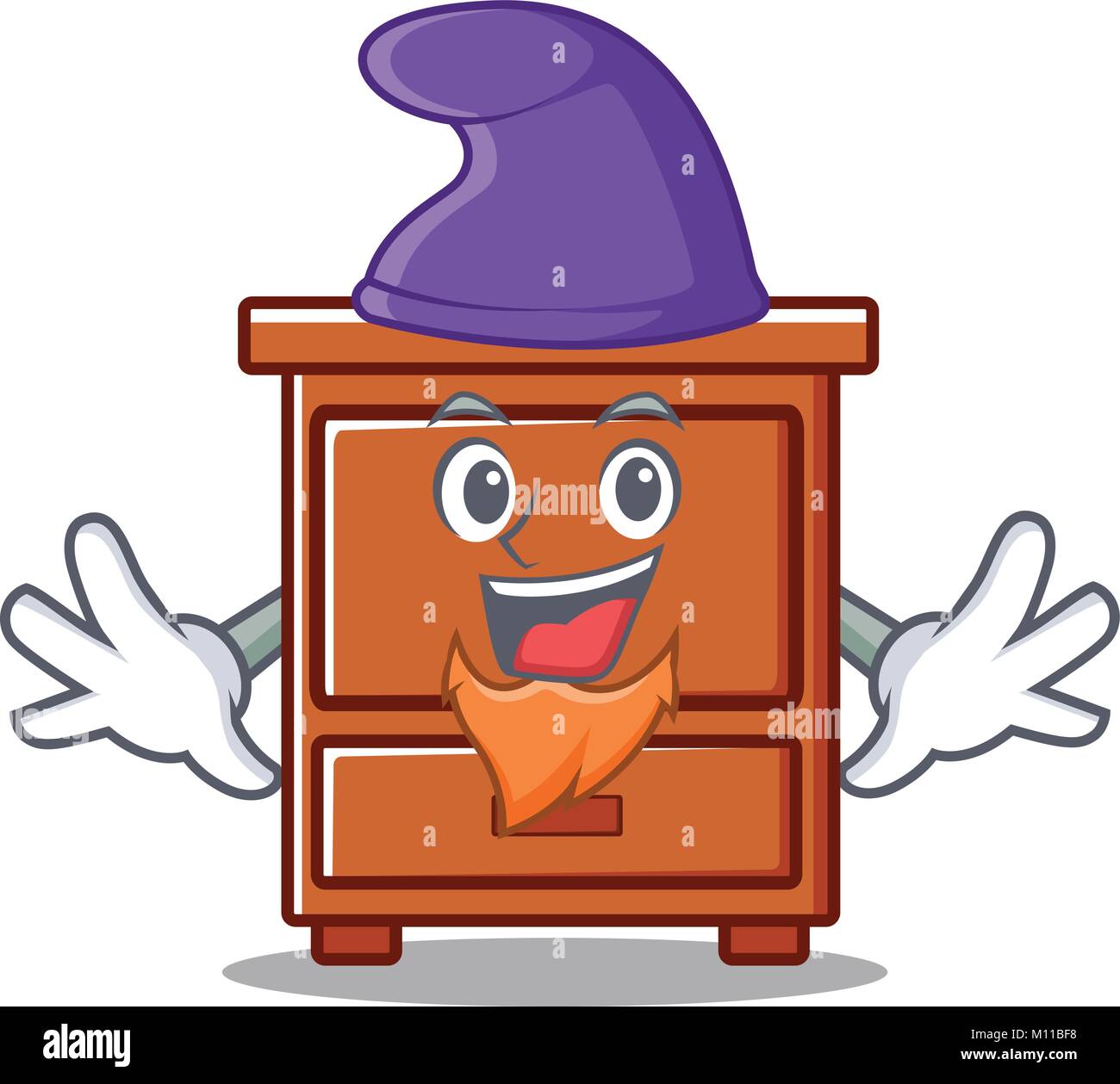 Elf wooden drawer character cartoon Stock Vector Image & Art - Alamy