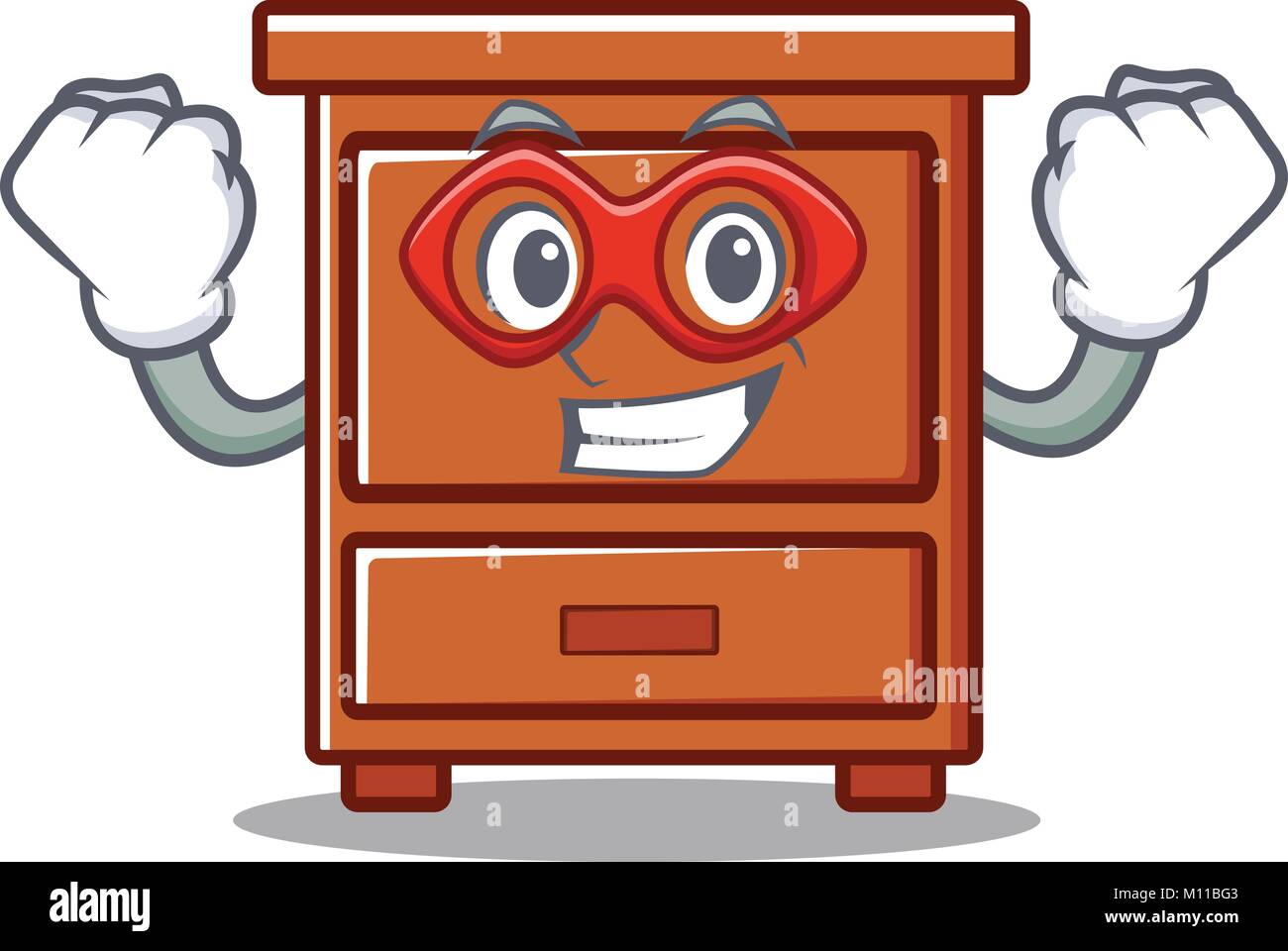 Super hero wooden drawer character cartoon Stock Vector Image & Art - Alamy