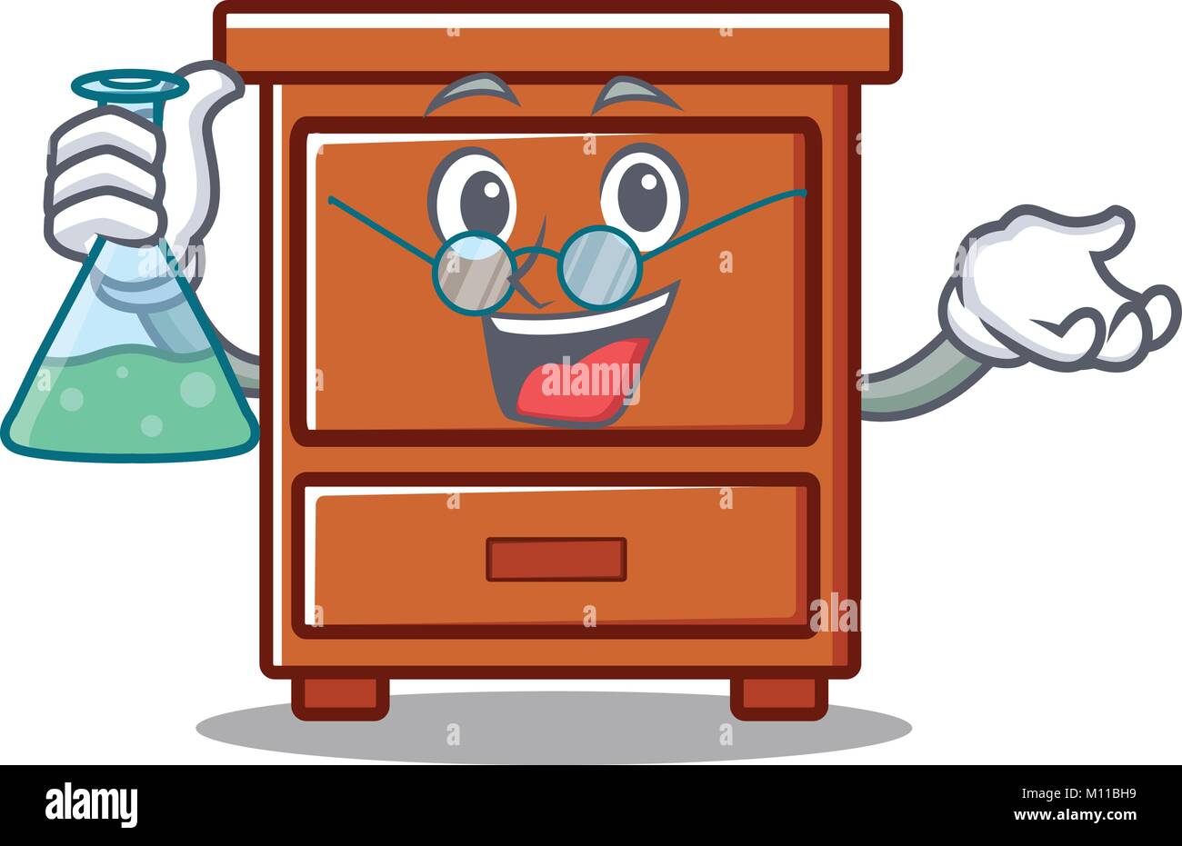 Professor wooden drawer character cartoon Stock Vector Image & Art - Alamy