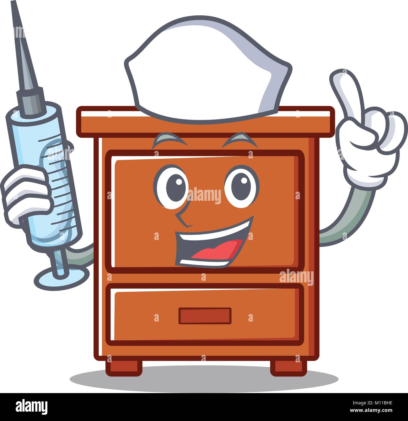Nurse wooden drawer character cartoon Stock Vector Image & Art - Alamy
