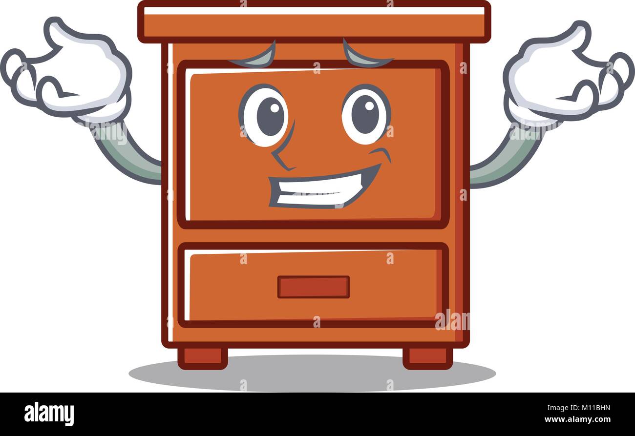 Grinning wooden drawer character cartoon Stock Vector Image & Art - Alamy