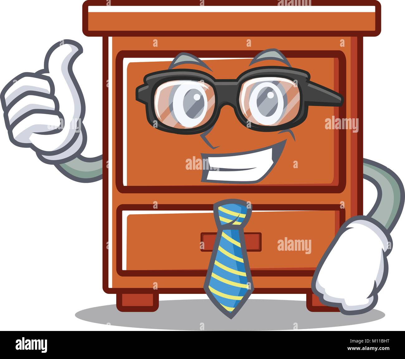 Businessman wooden drawer character cartoon Stock Vector Image & Art ...