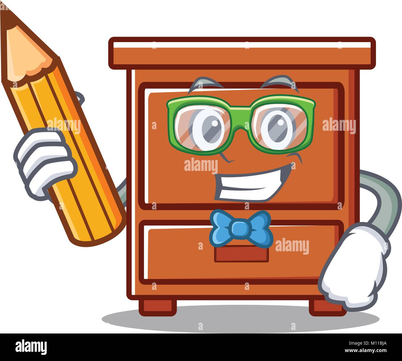 Student wooden drawer character cartoon Stock Vector Image & Art - Alamy