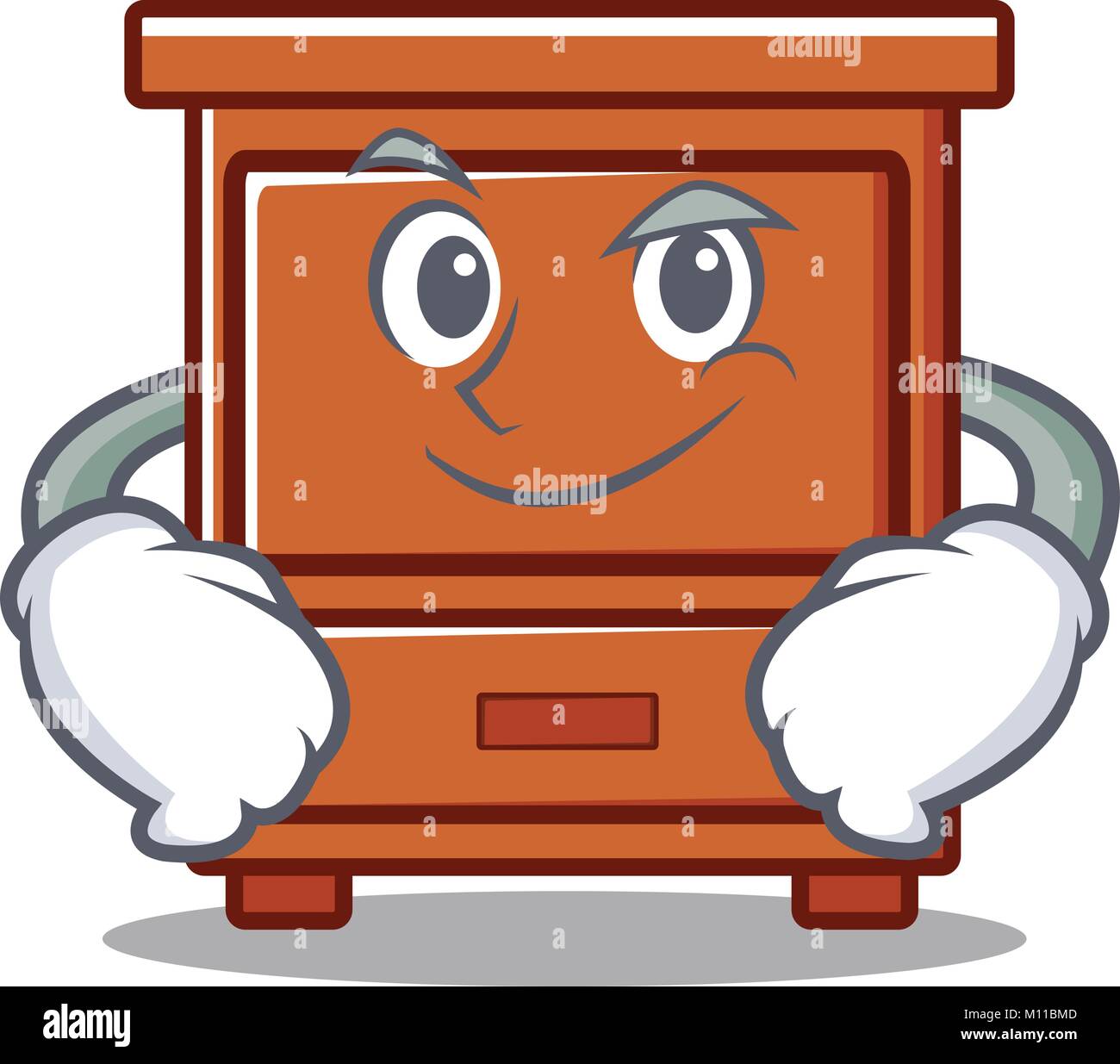 Smirking wooden drawer character cartoon Stock Vector Image & Art - Alamy