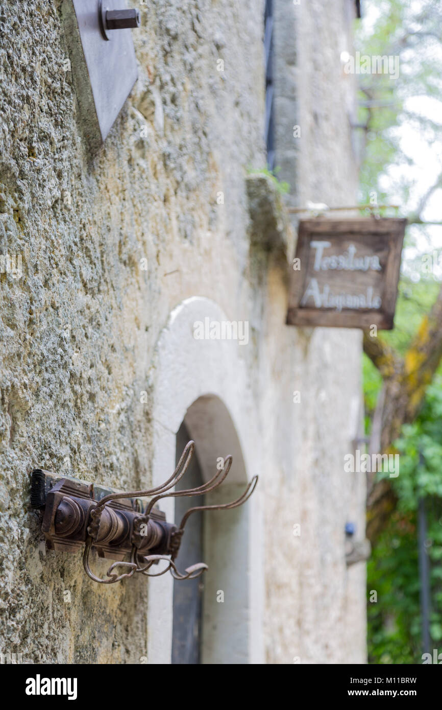Calascio, beautifull small town before Rocca Calascio, province of L ...