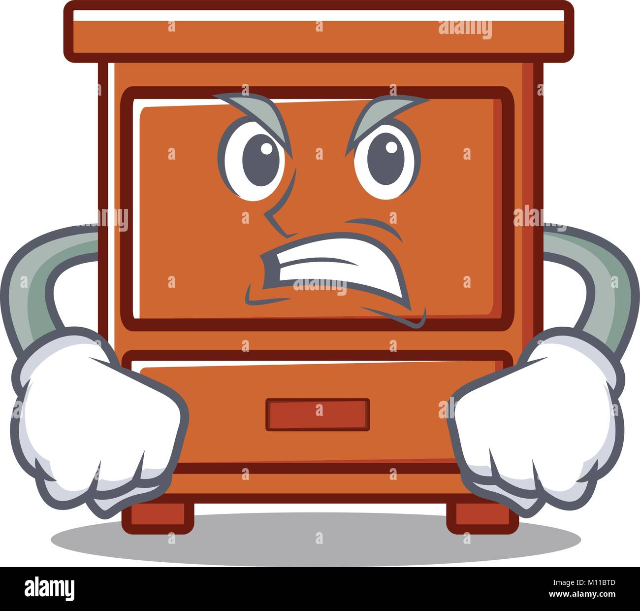 Angry wooden drawer mascot cartoon Stock Vector Image & Art - Alamy