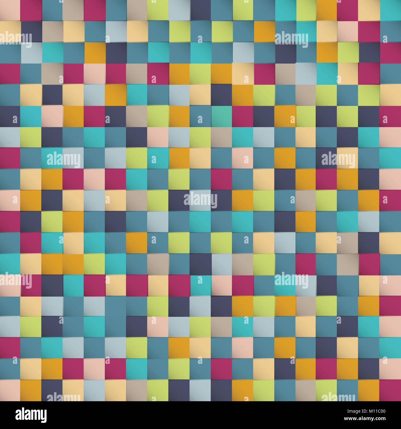 Abstract colorful squares pattern pixel background design for print, ad ...