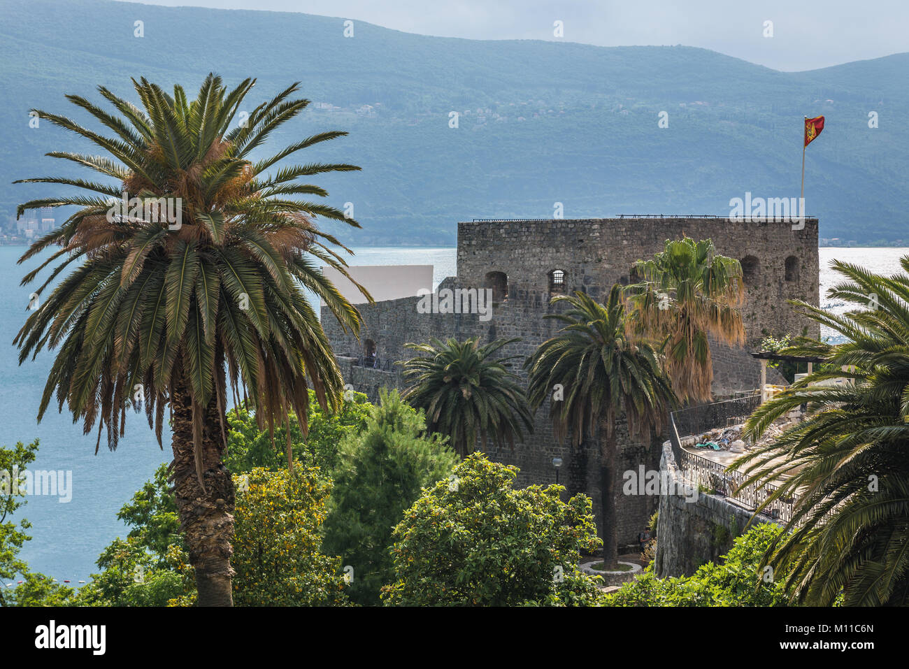 Forte Mare fortress in Herceg Novi city on the Adriatic Sea Bay of ...