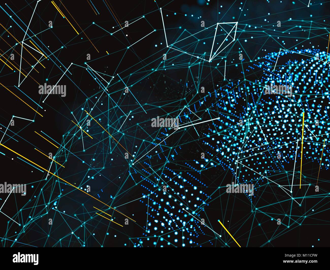 Social networks presented in abstract digital form Stock Photo - Alamy