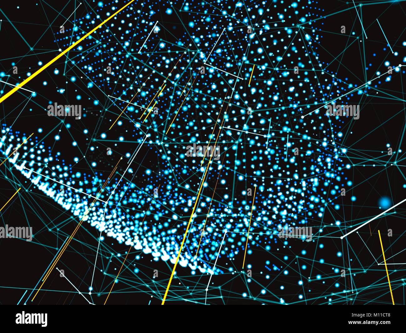 World map and lines connect to network Stock Photo - Alamy