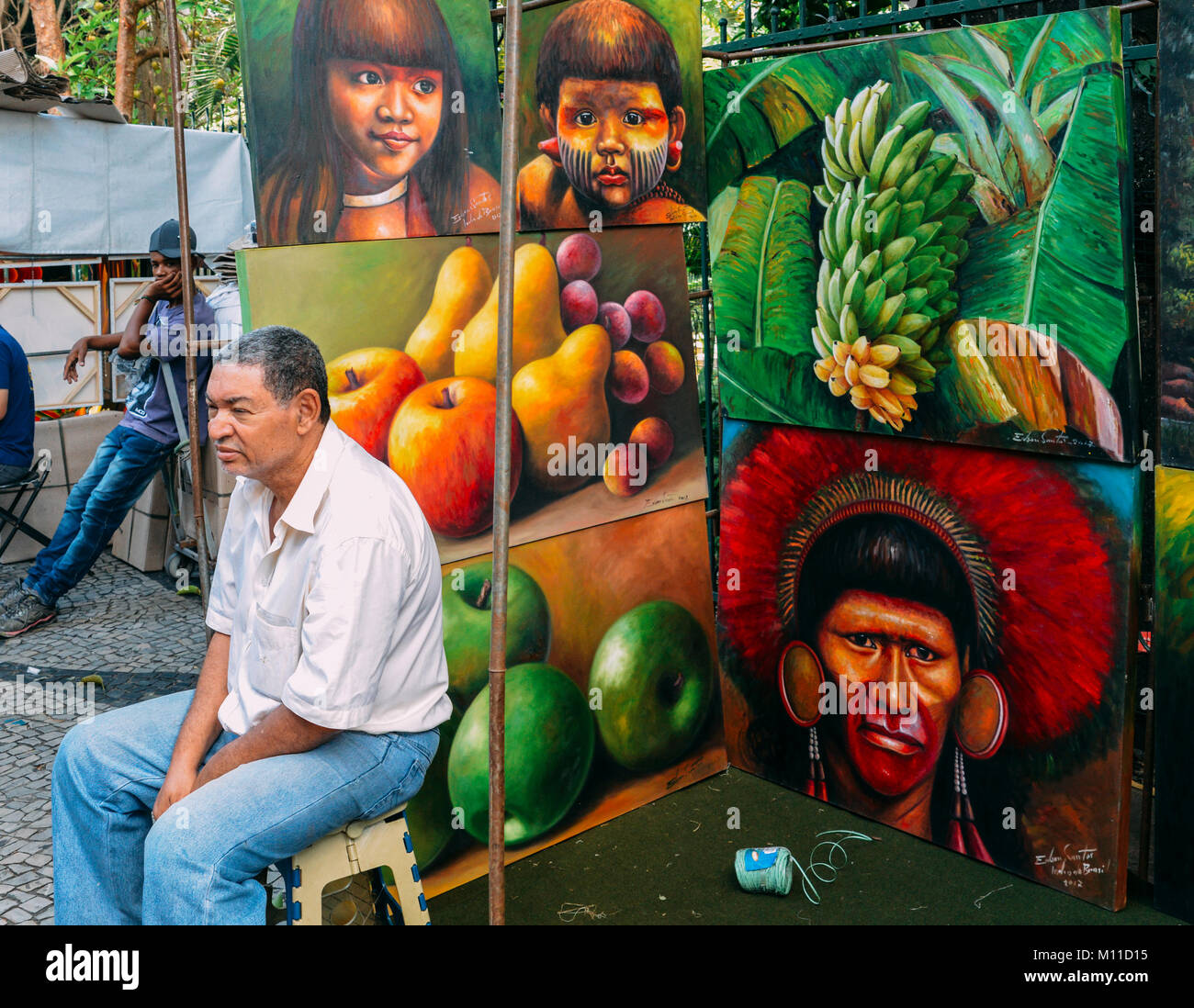 Indian brazil painting hi-res stock photography and images - Alamy