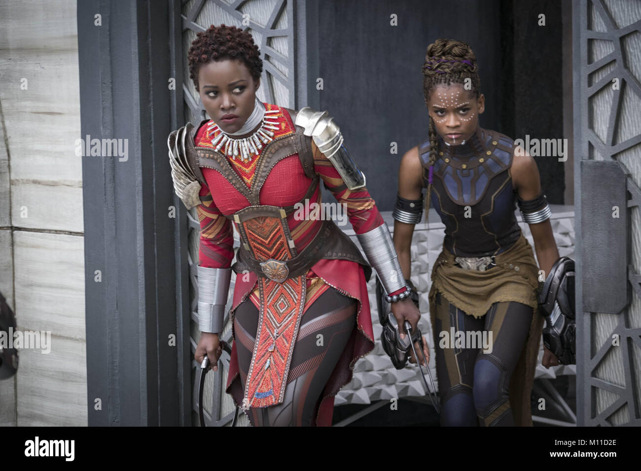 BLACK PANTHER (2018) LUPITA NYONG'O LETITIA WRIGHT RYAN COOGLER (DIR ...