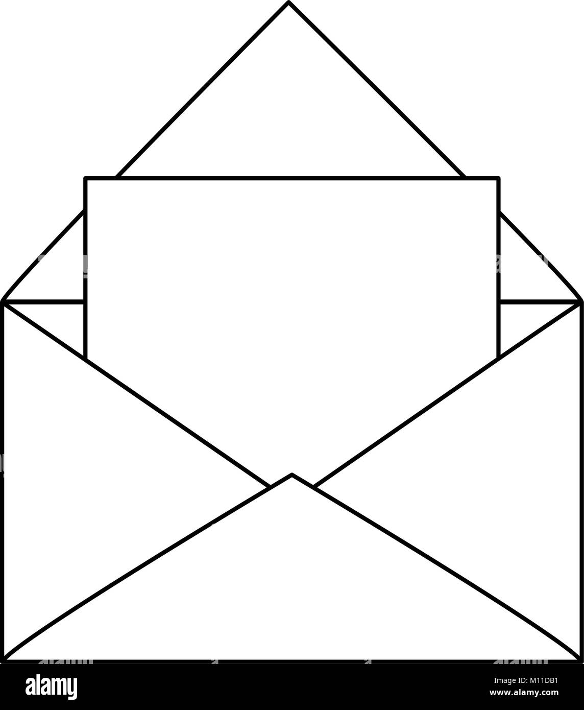 Mail open symbol Stock Vector Image & Art - Alamy