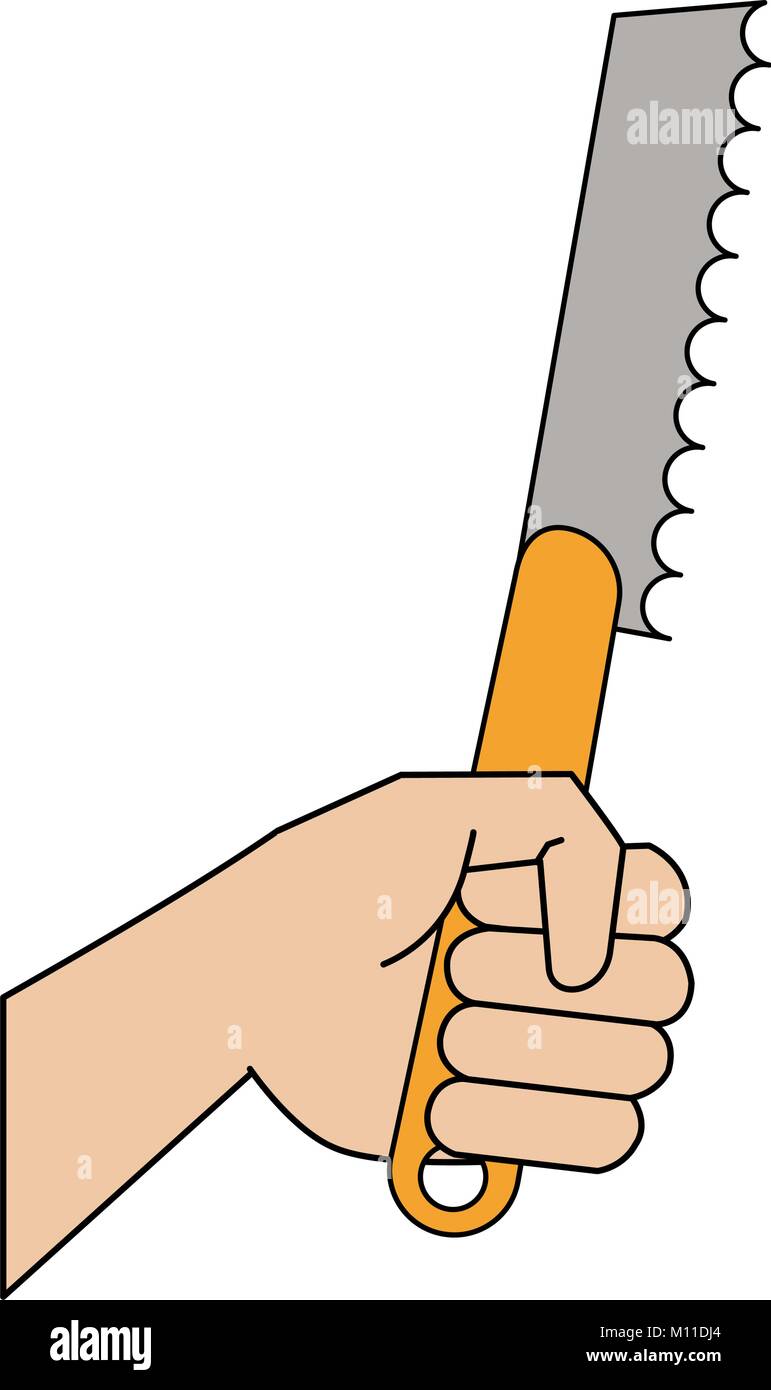 Serrated bread knife black Stock Vector Images - Alamy