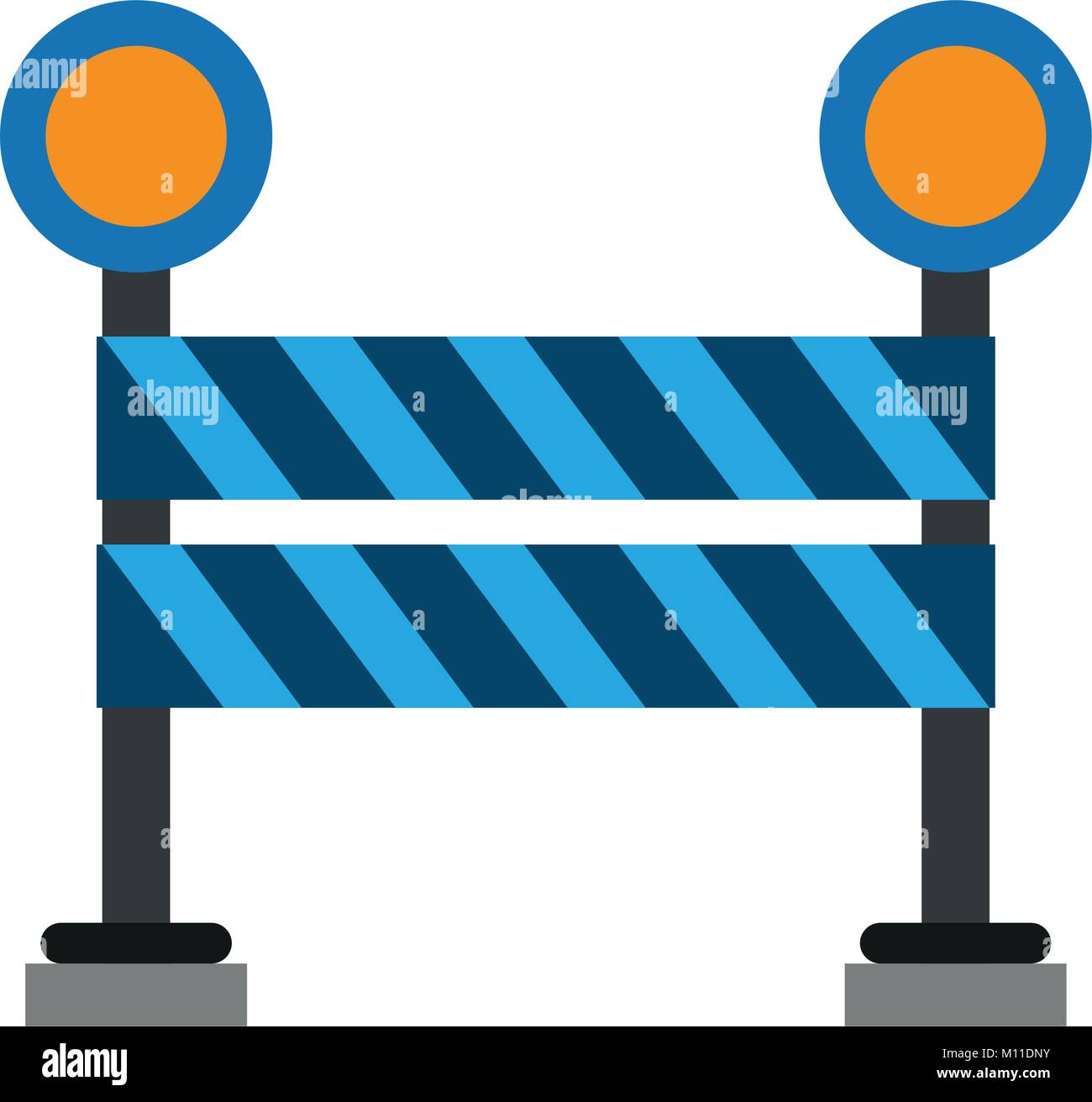 Orange construction fence Stock Vector Images - Alamy