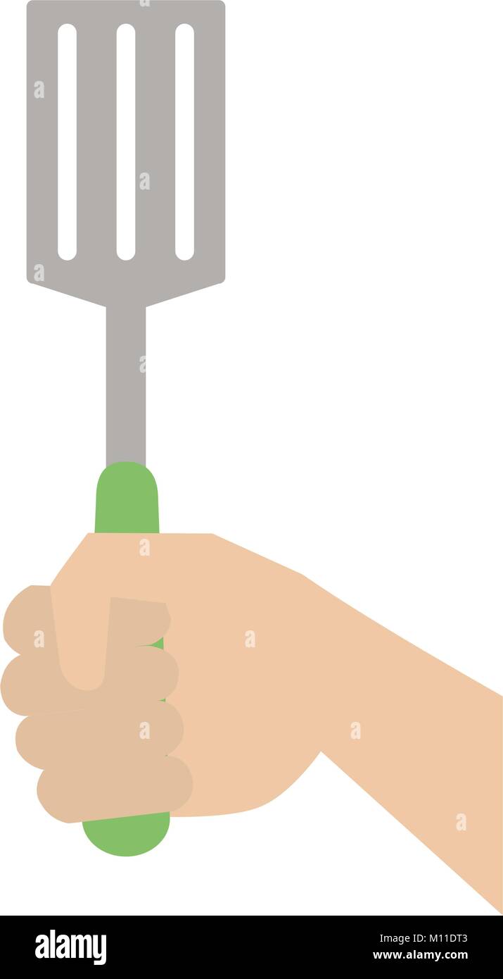 Hand with turner utensil Stock Vector Image & Art - Alamy