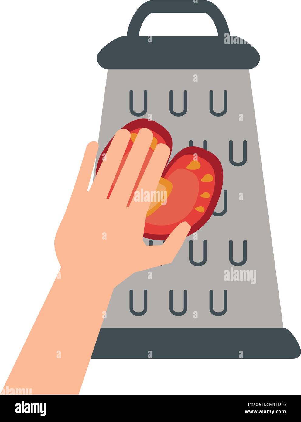 Hand on kitchen grater Stock Vector Image & Art - Alamy