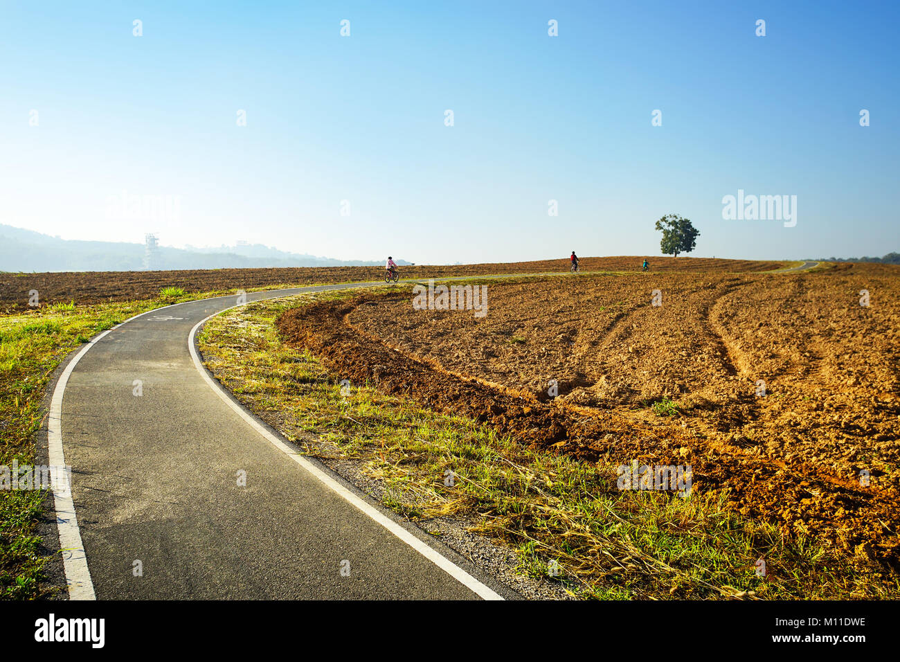 Ride a bicycle in the nature clear sky background Stock Photo - Alamy