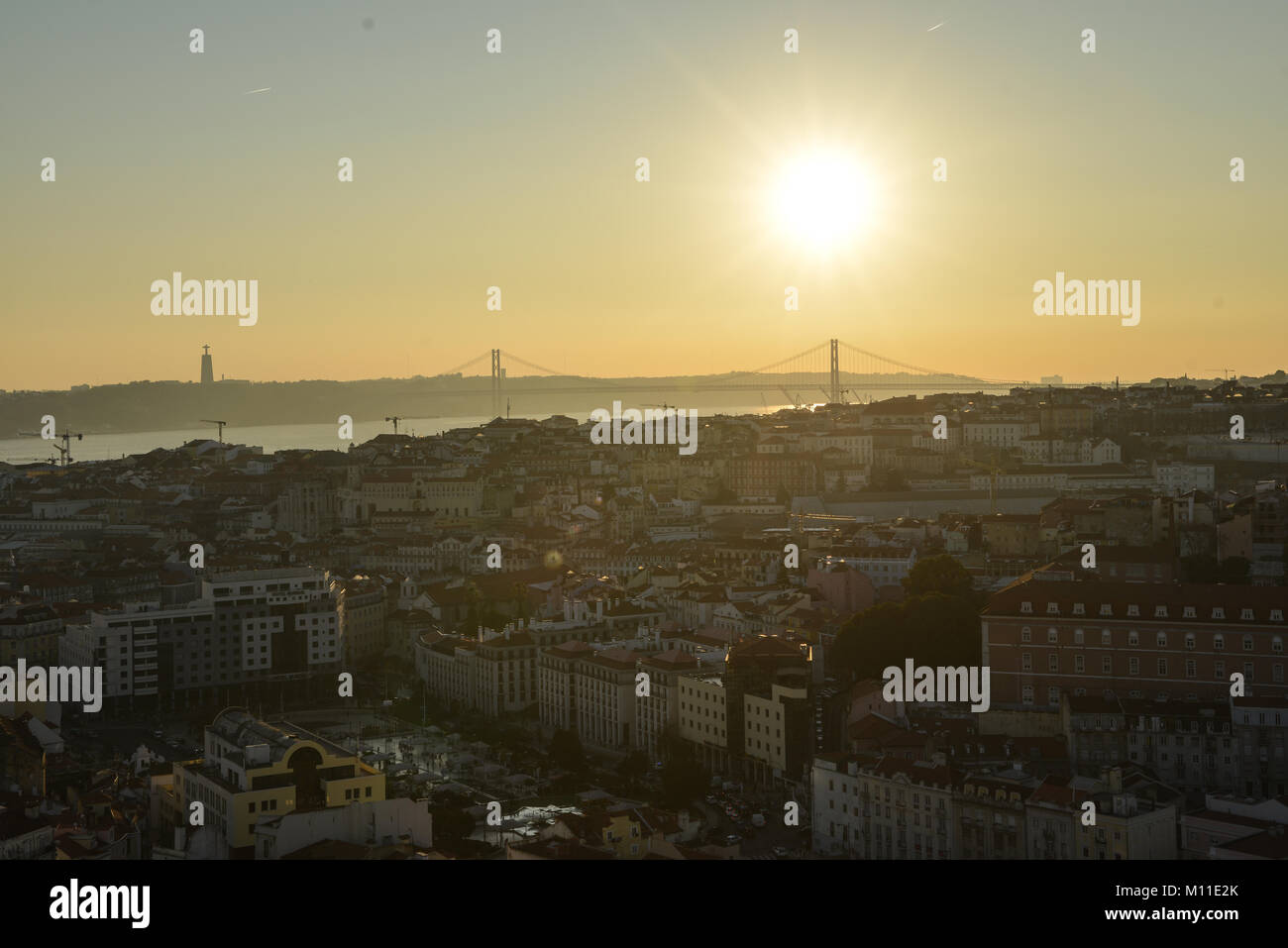 Lisbon roof top view hi-res stock photography and images - Alamy