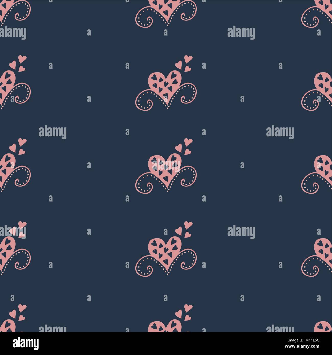 Seamless pattern with hearts for Curtain Stock Vector Image & Art - Alamy