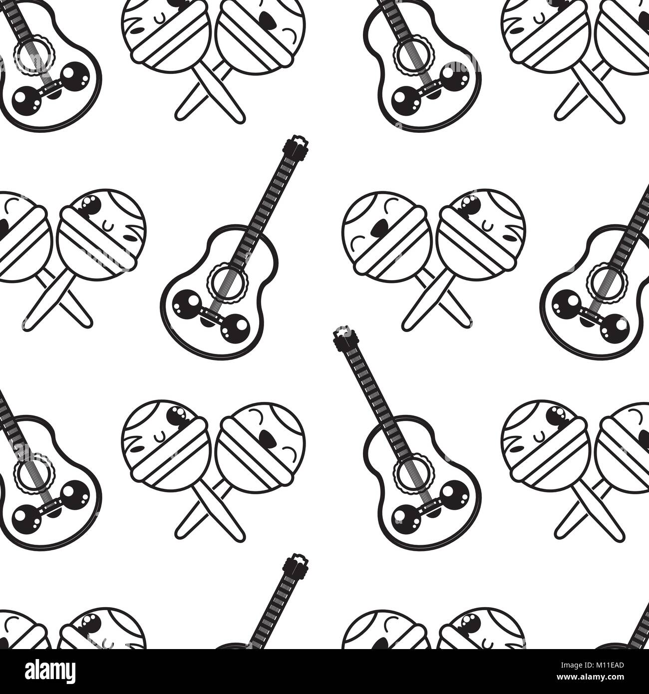 Maracas guitar instrument design Stock Vector Images - Alamy