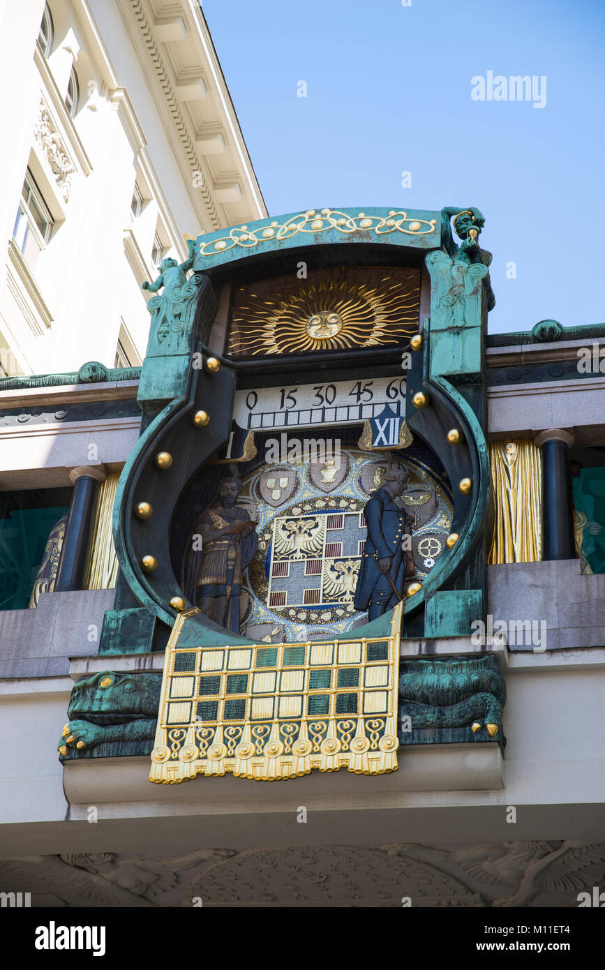 Anker clock, Vienna Stock Photo - Alamy