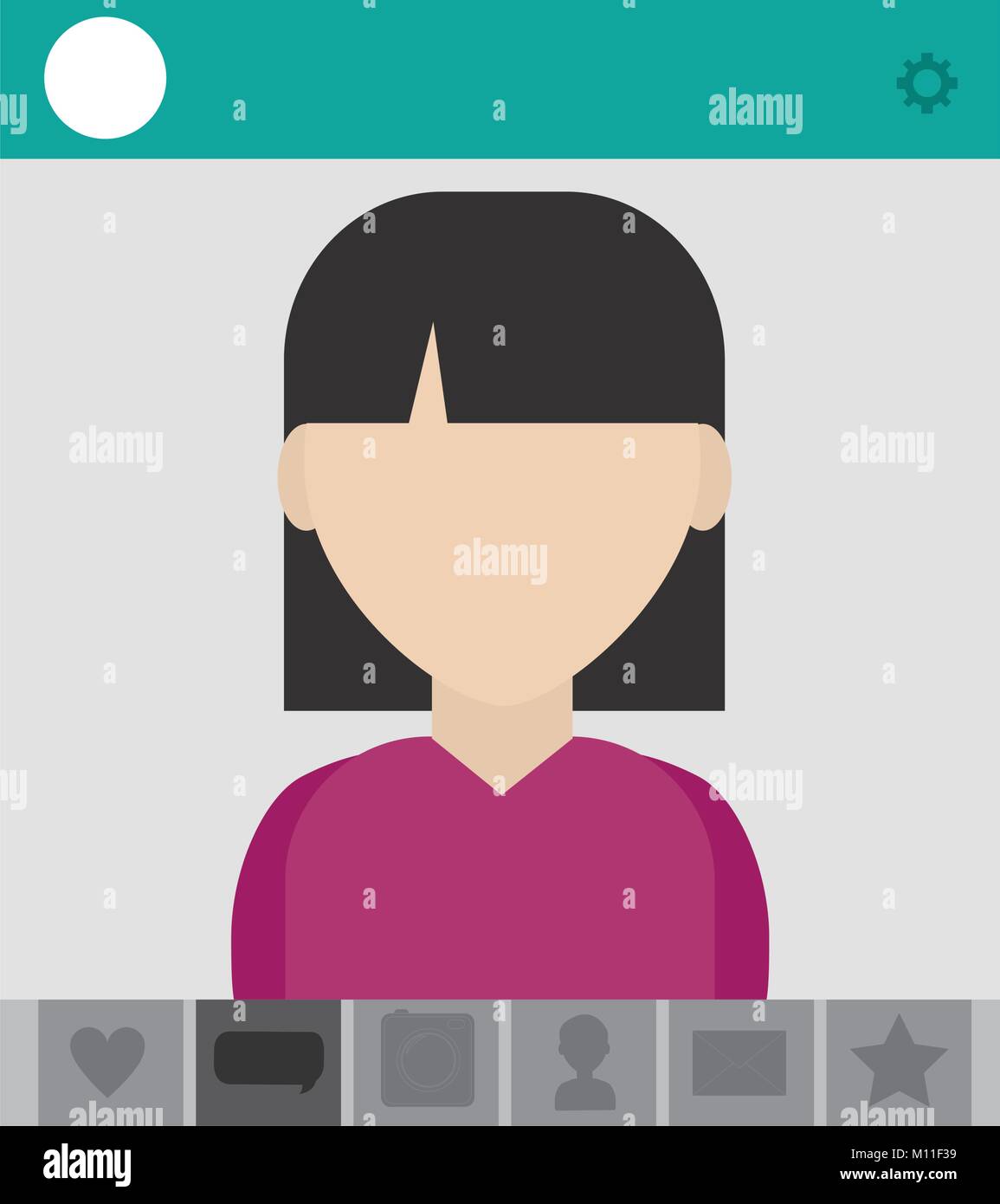 Girl and chat design Stock Vector Image & Art - Alamy