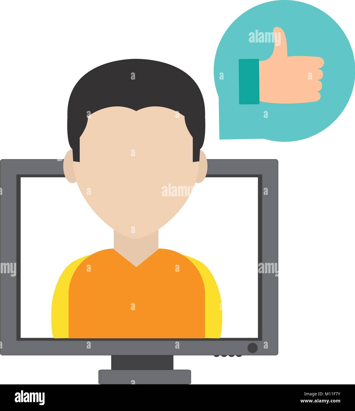 Computer and social media design Stock Vector Image & Art - Alamy