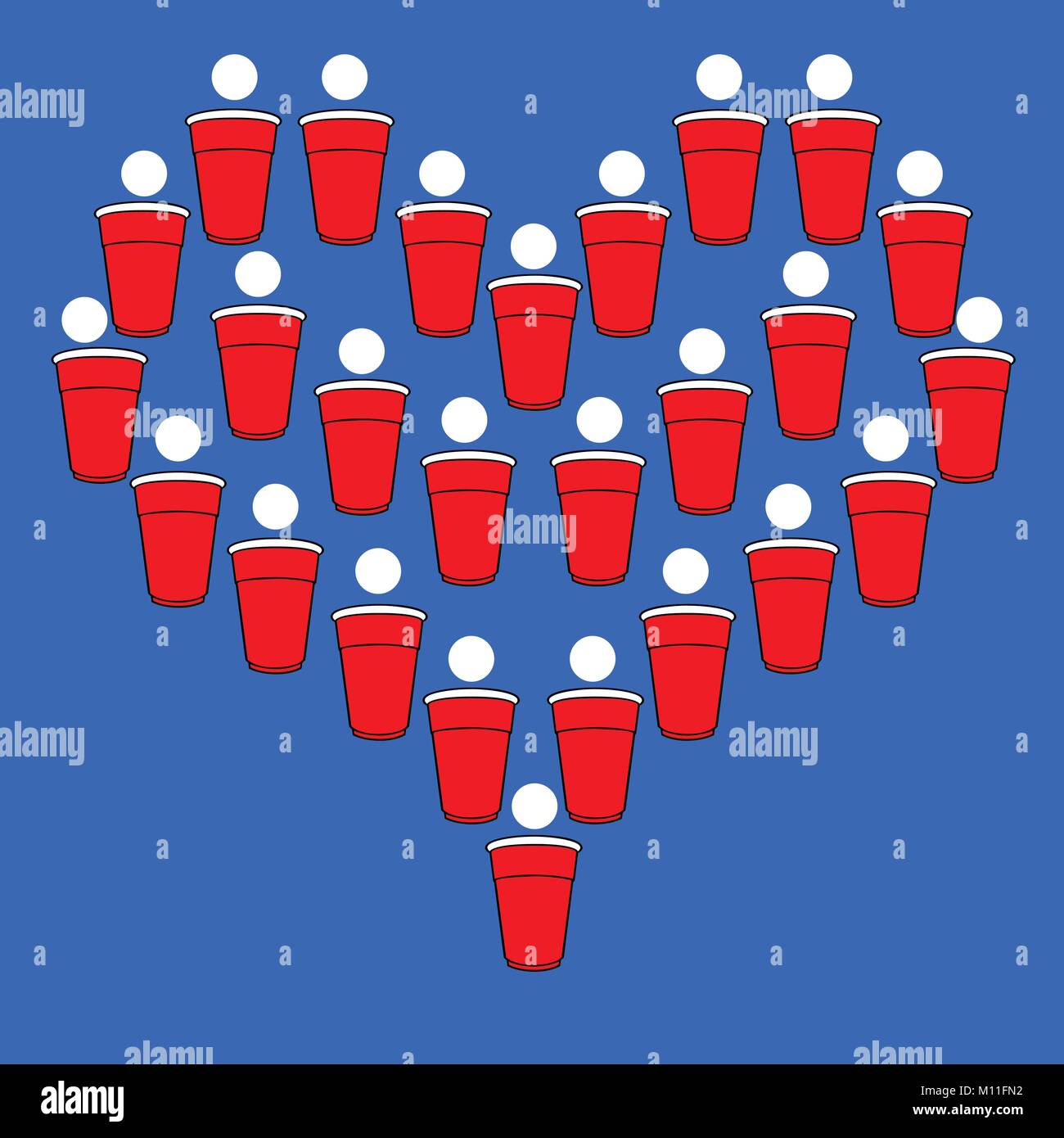 Beer pong bar Stock Vector Images - Alamy