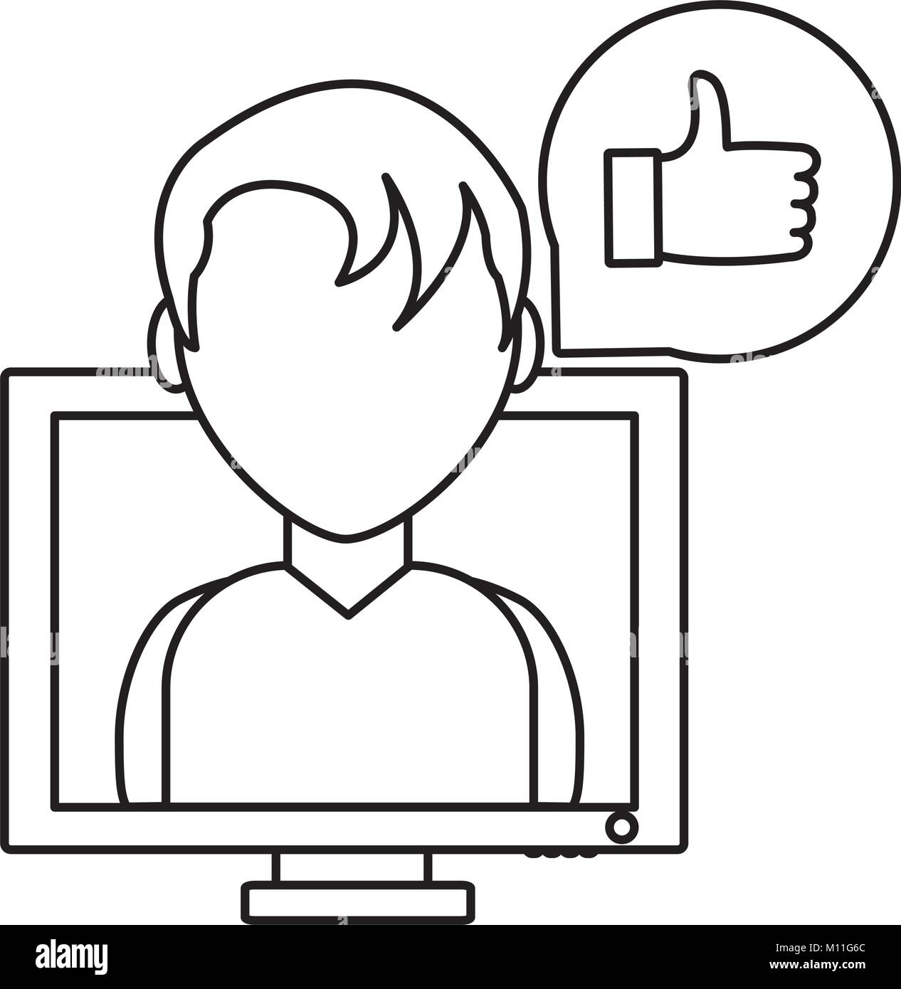 Computer and boy design Stock Vector Image & Art - Alamy