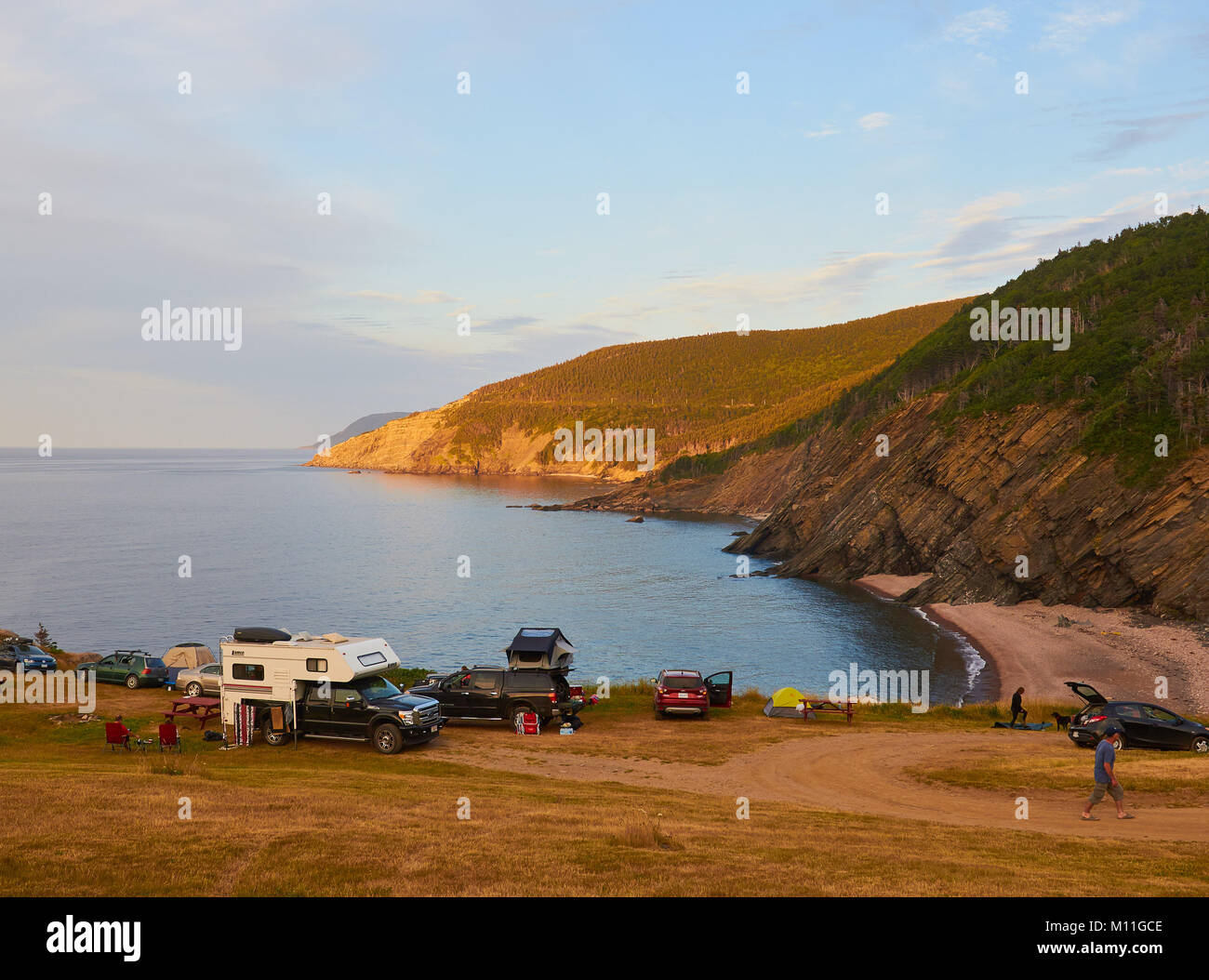 Camping, Meat Cove, Inverness County, Cape Breton Island, Nova Scotia ...