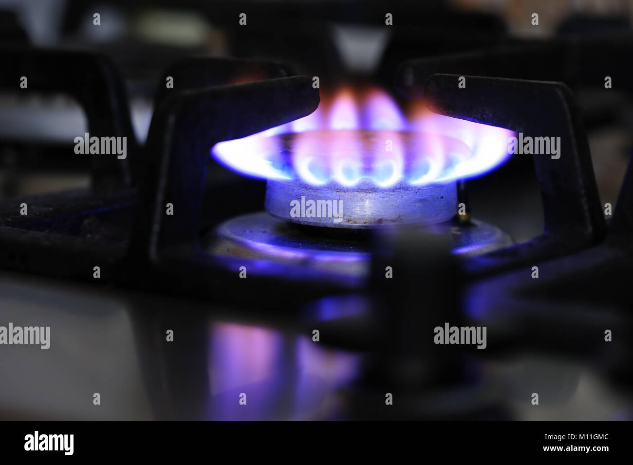 gas stove burner closeup Stock Photo - Alamy