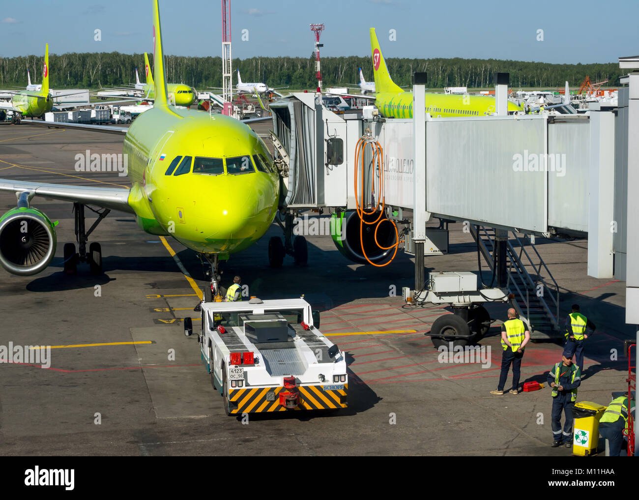 Moscow, Russia - June 01, 2016, Airlines Aircraft Training "S7 Airlines ...