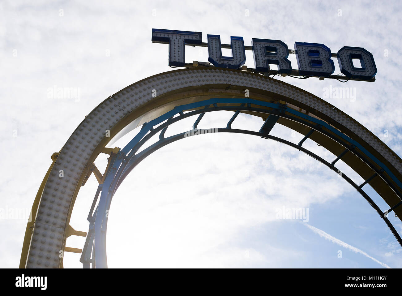 Turbo roller coaster on Brighton Pier Stock Photo - Alamy