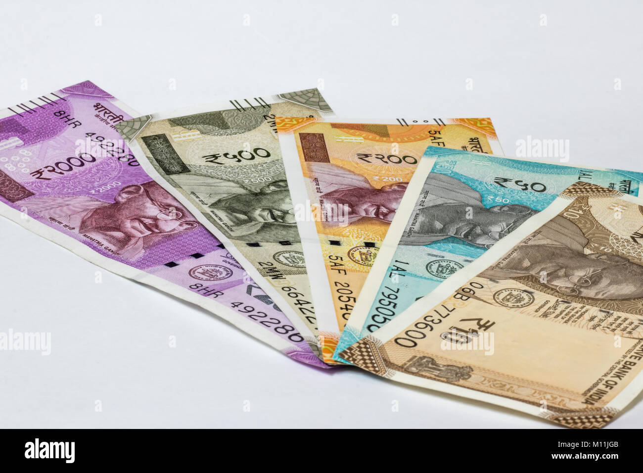 Image of Indian currency with white background Stock Photo - Alamy