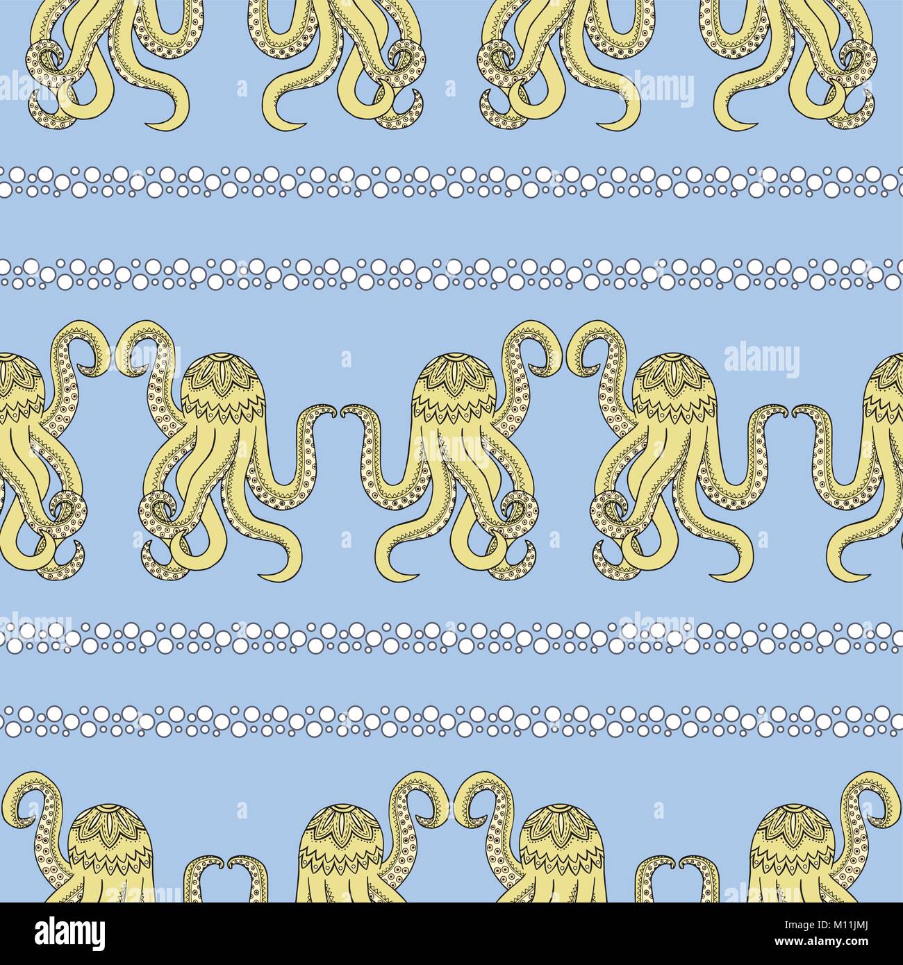 Octopus seamless pattern illustration Stock Vector Image & Art - Alamy