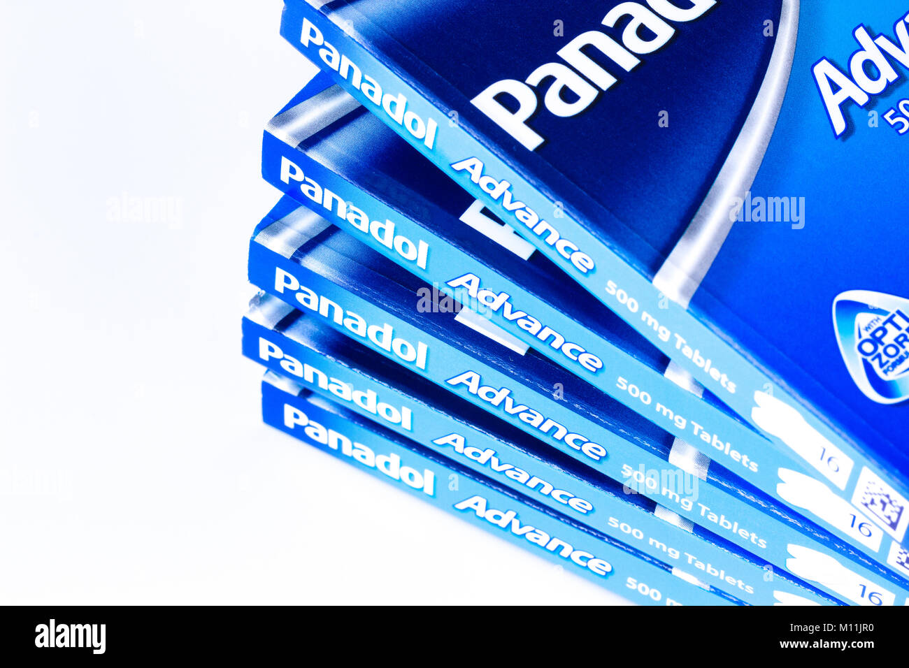 Photograph of Packets of Panadol Advance, a fast absorbing, paracetamol ...