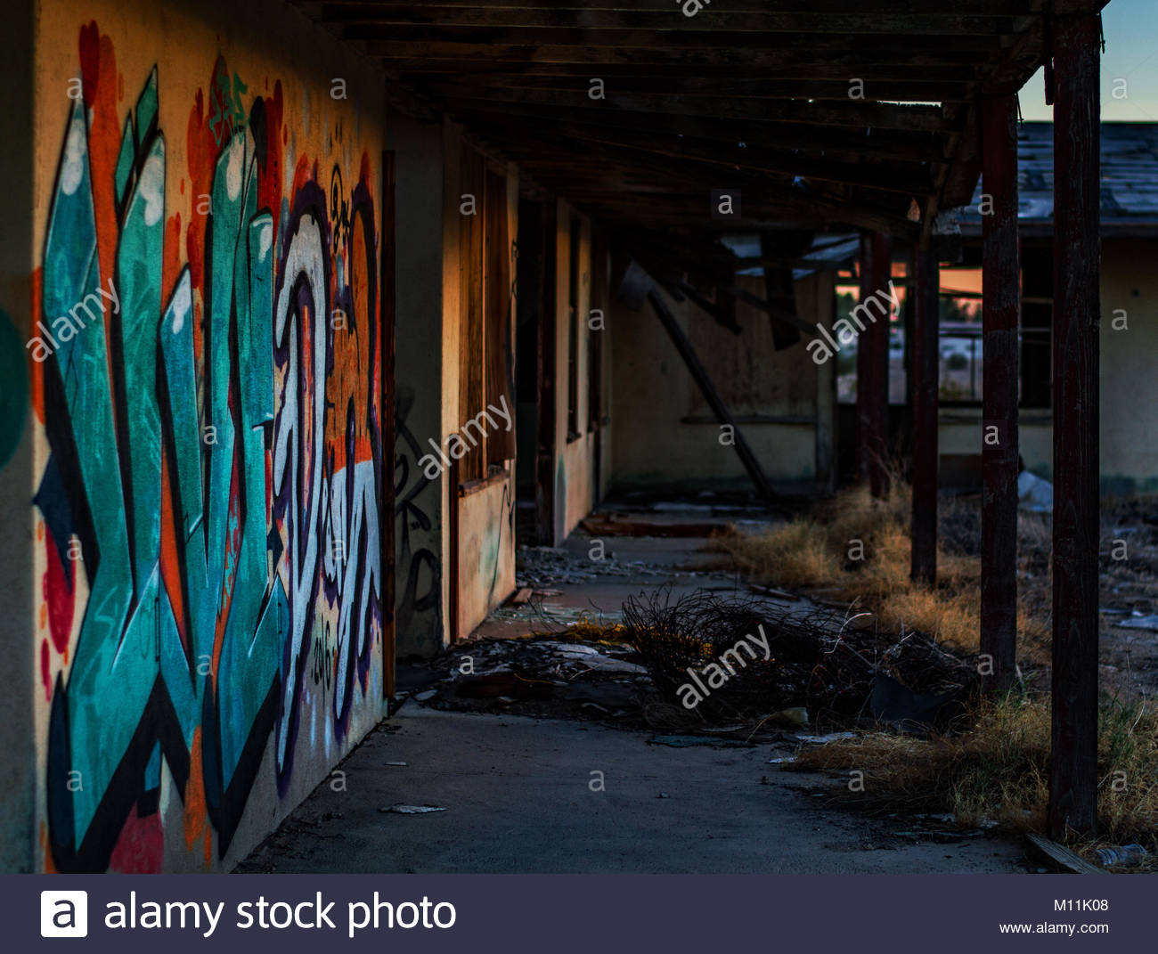 Creepy Open Door Abandoned Building High Resolution Stock Photography ...
