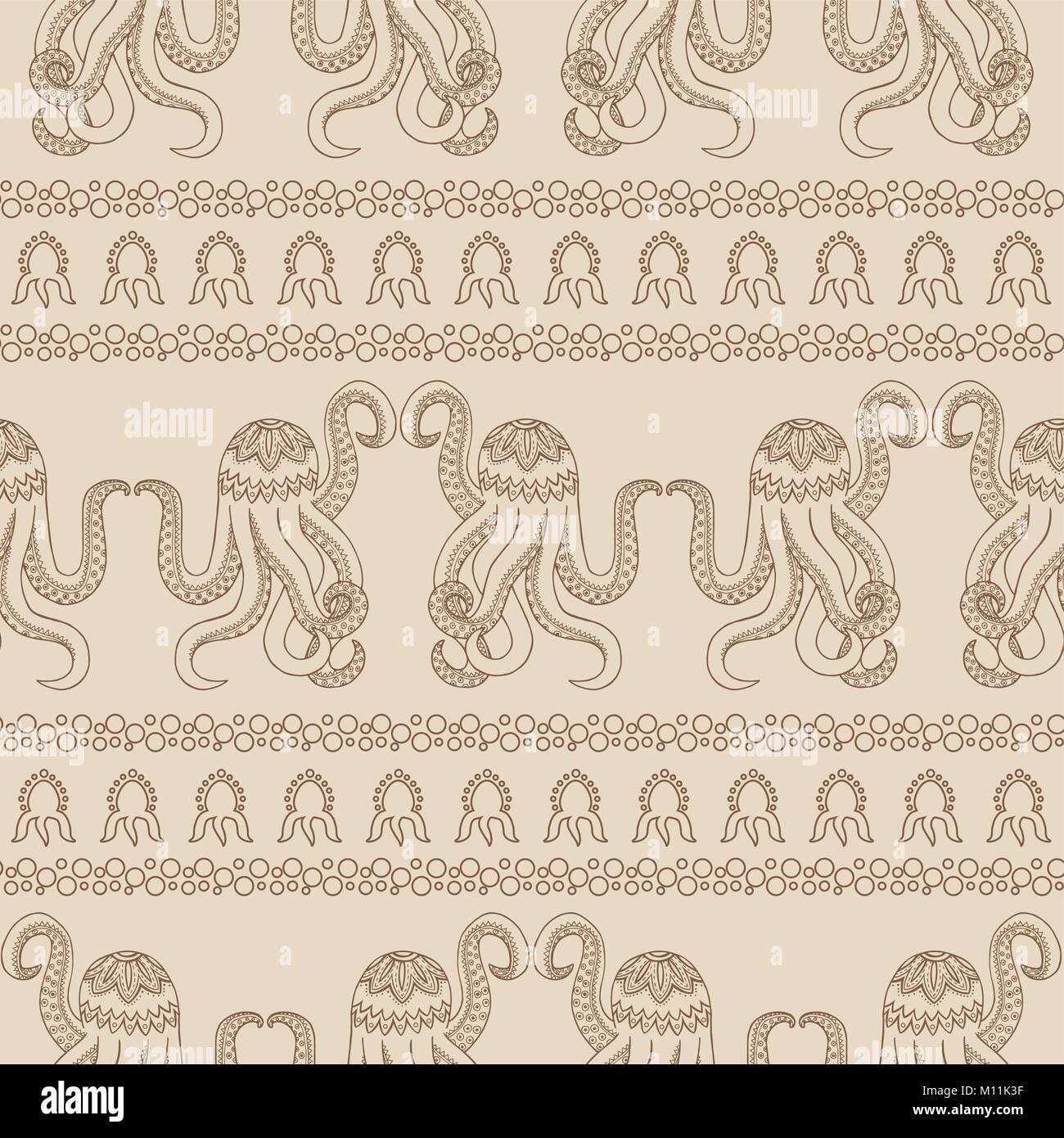 Octopus seamless pattern illustration Stock Vector Image & Art - Alamy