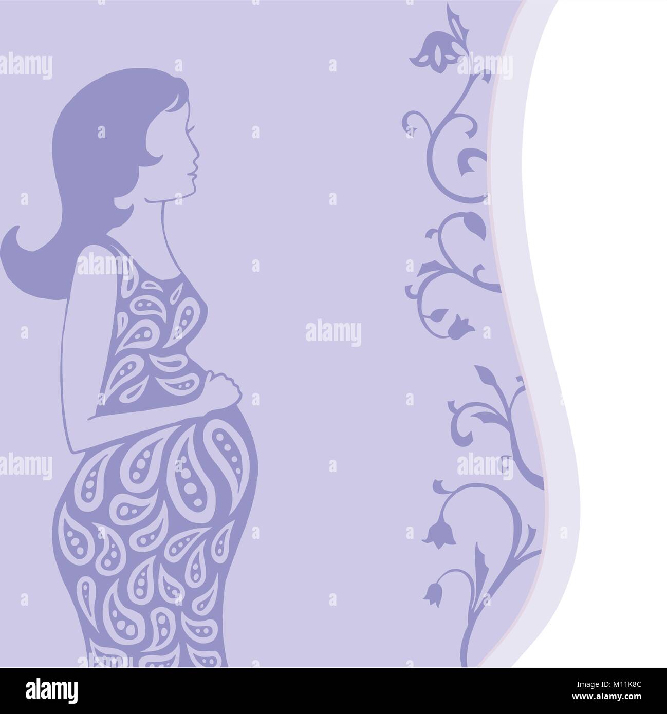 Pregnant woman vector illustration Stock Vector Image & Art - Alamy
