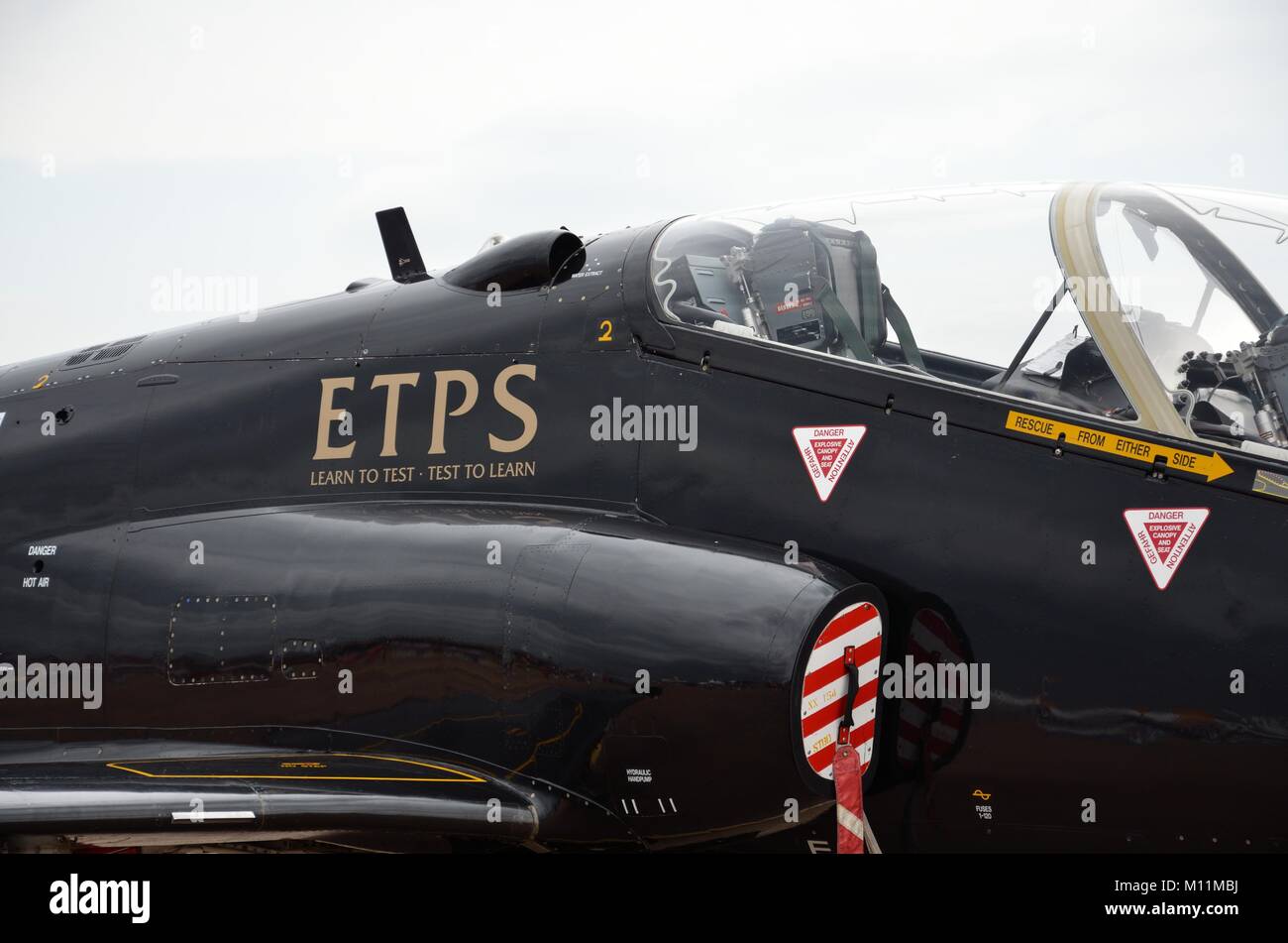 RAF BAe Systems Hawk T.1 fuselage details Stock Photo - Alamy