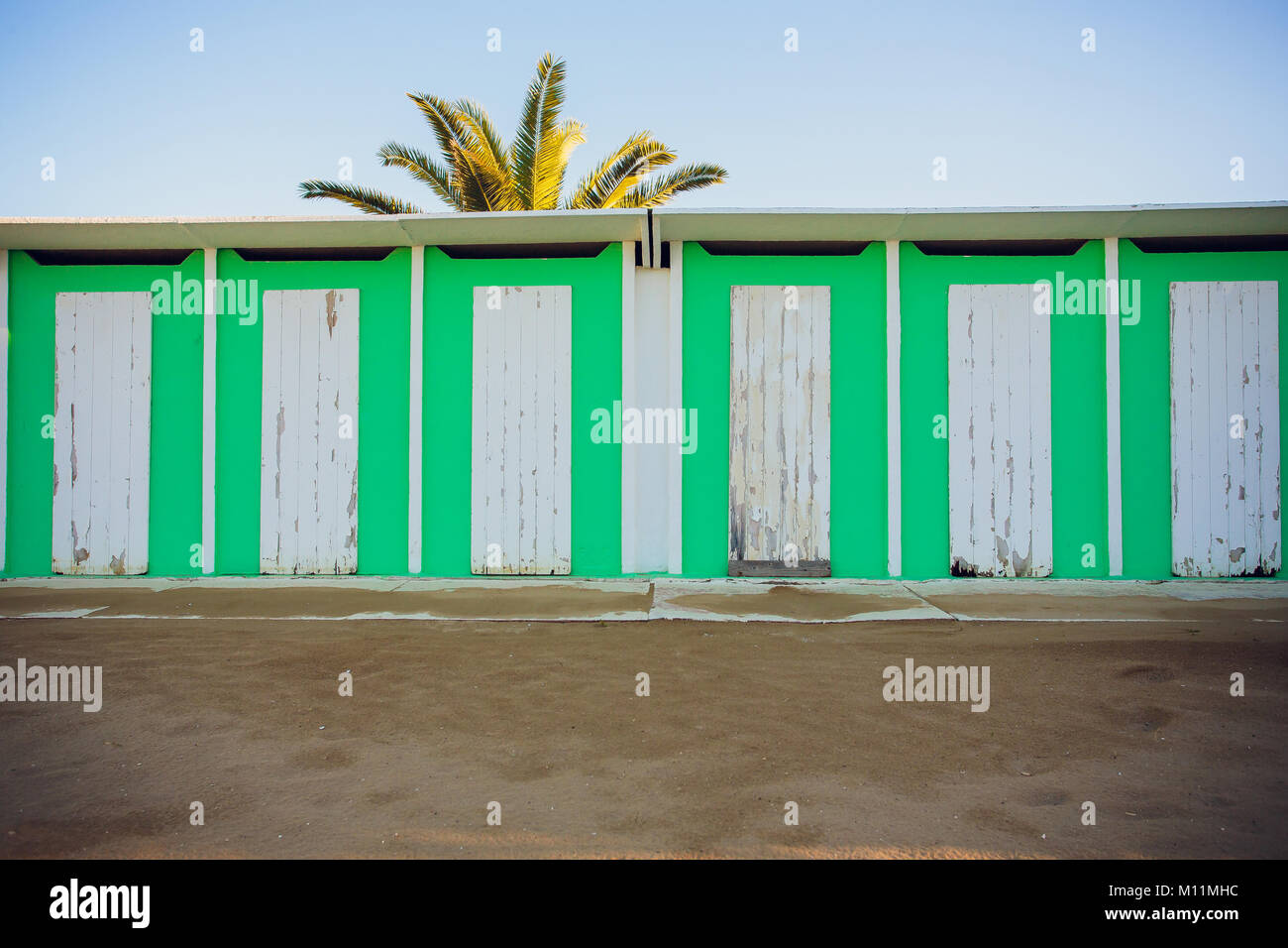 beach changing rooms blue cabin sea dressing room lockers room Stock ...