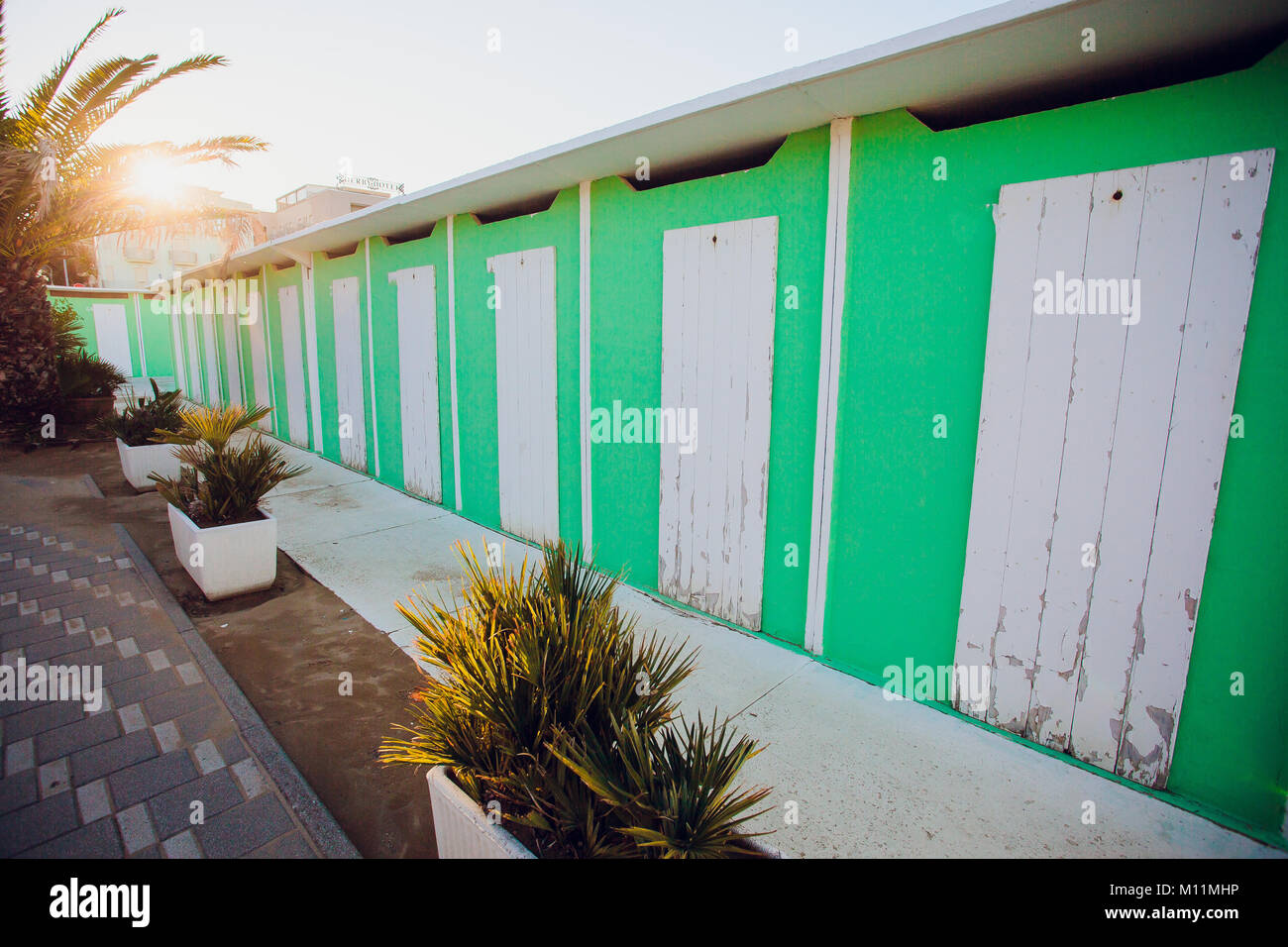 beach changing rooms blue cabin sea dressing room lockers room Stock ...