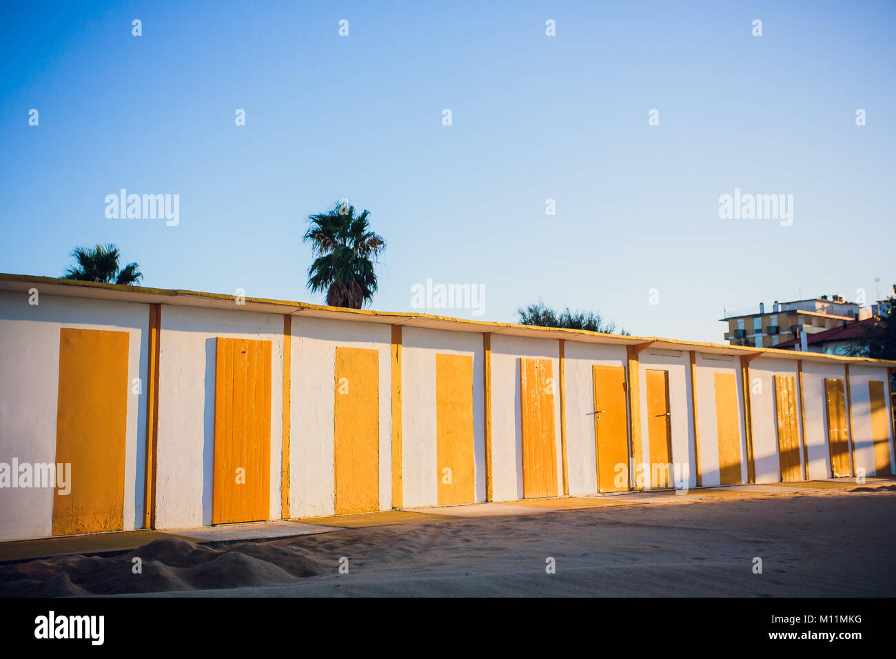 beach changing rooms blue cabin sea dressing room lockers room Stock ...