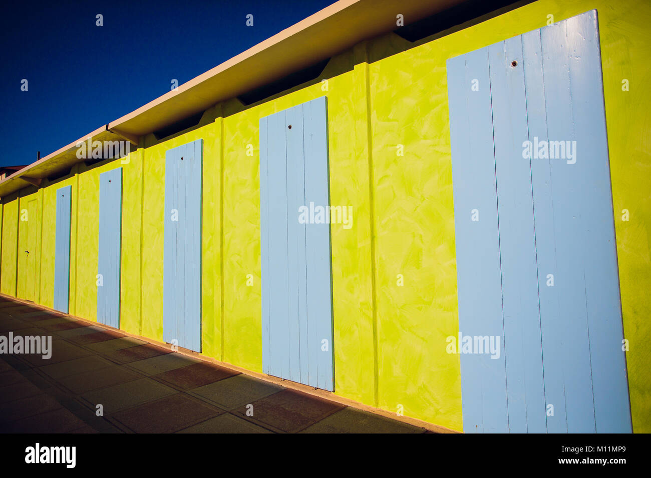 beach changing rooms blue cabin sea dressing room lockers room Stock ...