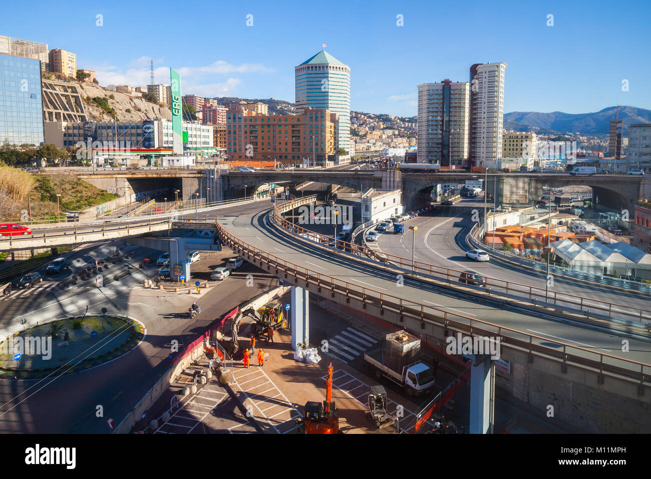 Genova bridge hi-res stock photography and images - Alamy