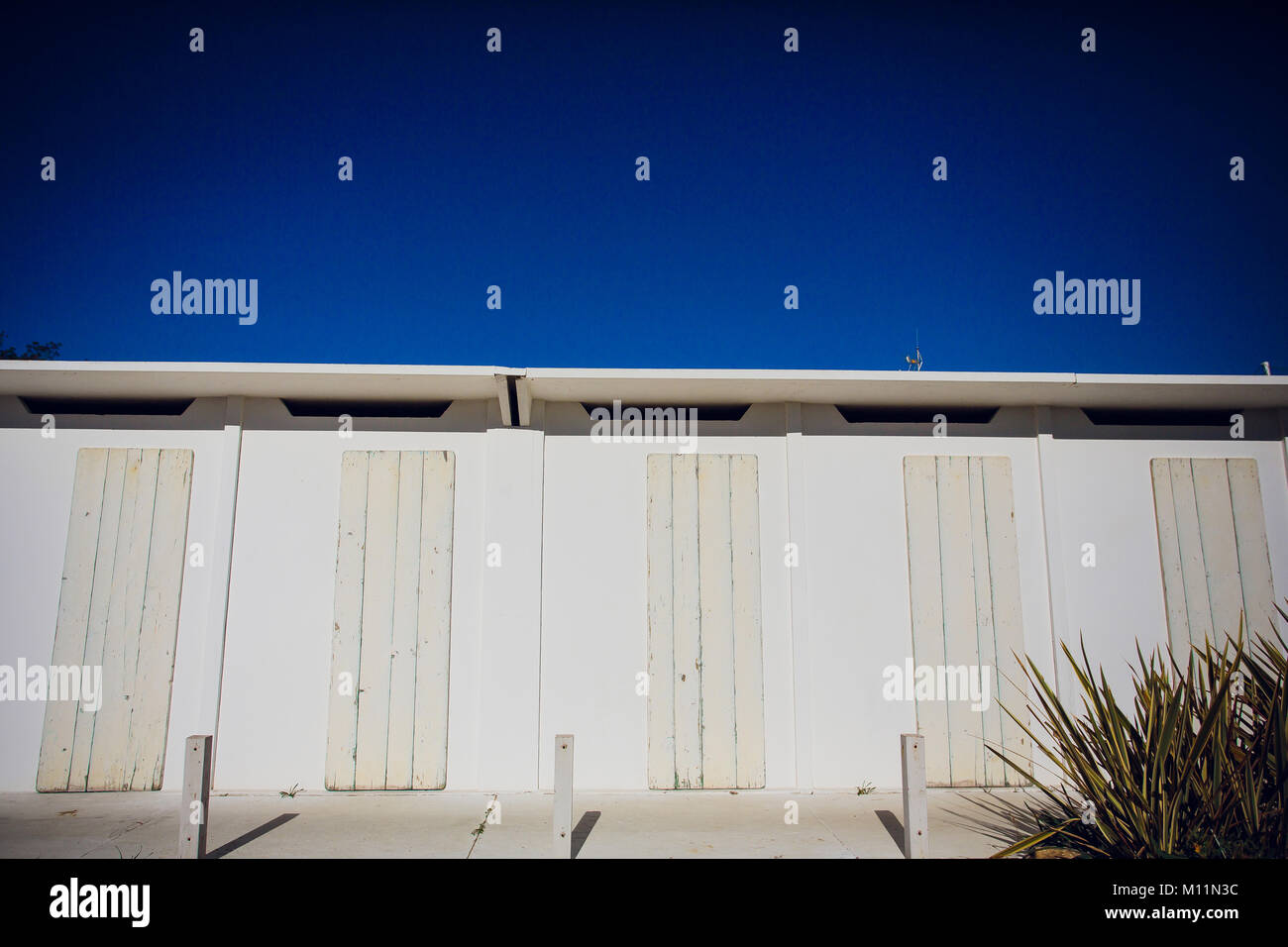 beach changing rooms blue cabin sea dressing room lockers room Stock ...