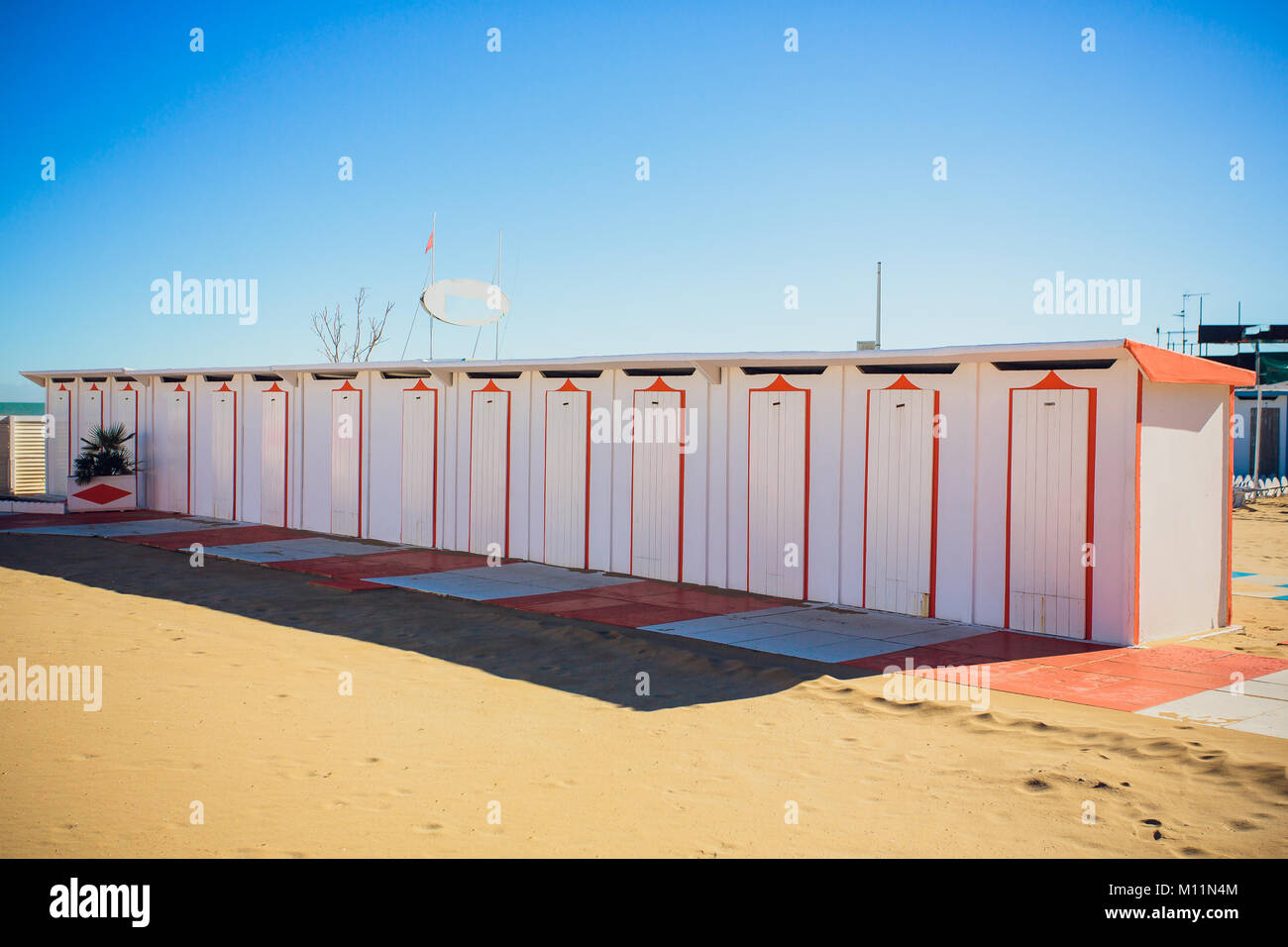 beach changing rooms blue cabin sea dressing room lockers room Stock ...